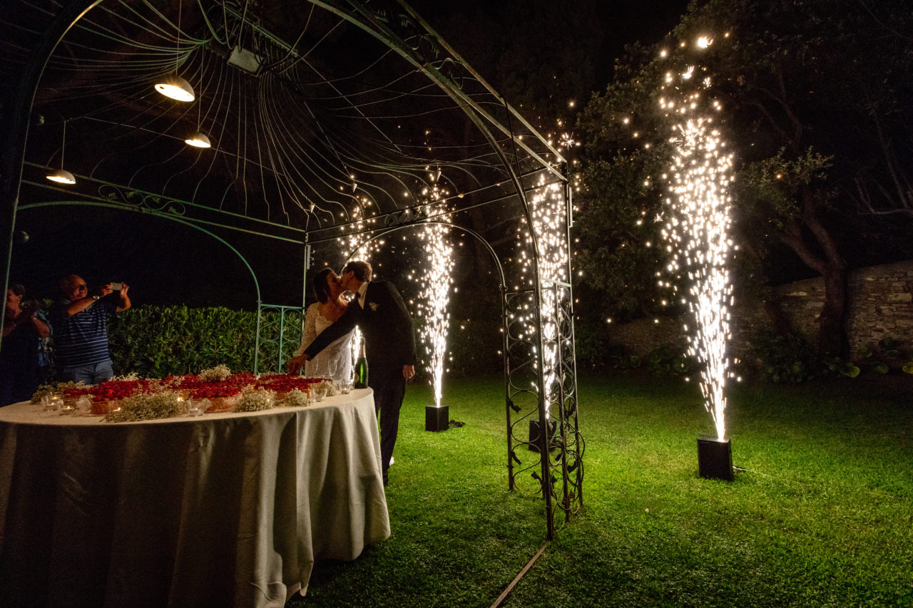 Matrimonio al castello Canevaro di Zoagli in Liguria, service audio e luci